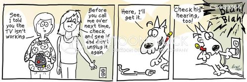 Tv Repairs Cartoons and Comics - funny pictures from CartoonStock