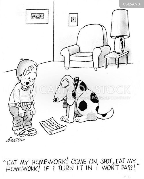 Dog Ate Homework Cartoons and Comics - funny pictures from CartoonStock