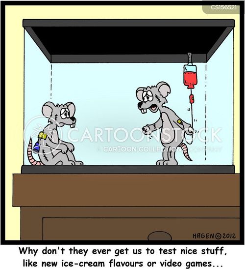 Cartoons und Karikaturen mit Labor