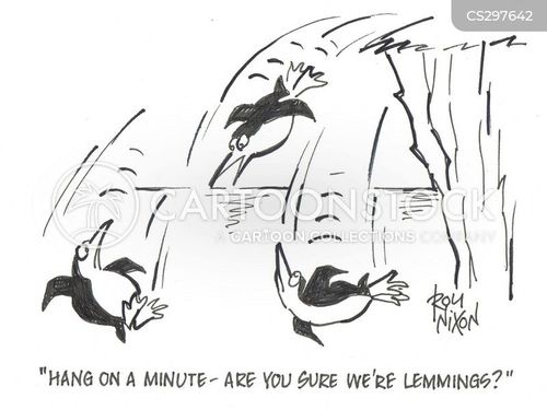 Lemmings Leaps Cartoons and Comics - funny pictures from CartoonStock