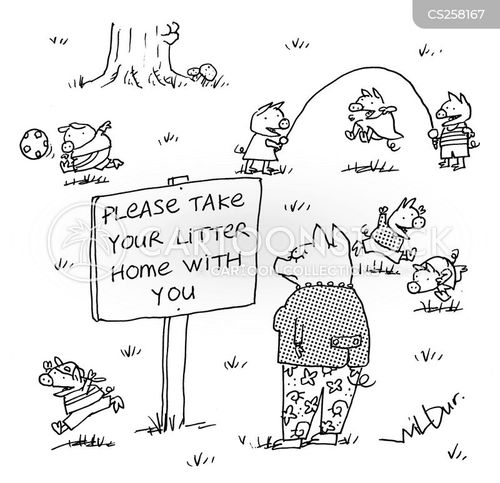 Litter Of Piglets Cartoons and Comics - funny pictures from CartoonStock