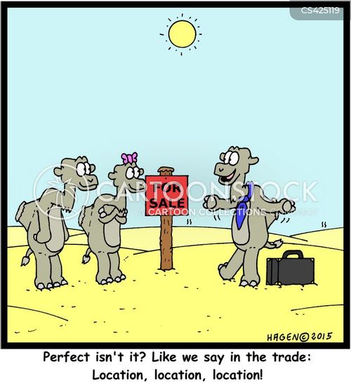 Perfect Location Cartoons and Comics - funny pictures from CartoonStock