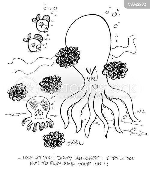 Squid Ink Cartoons and Comics - funny pictures from CartoonStock