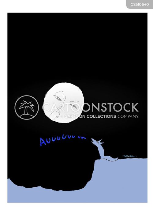 Howling At The Moon Cartoons and Comics - funny pictures from CartoonStock