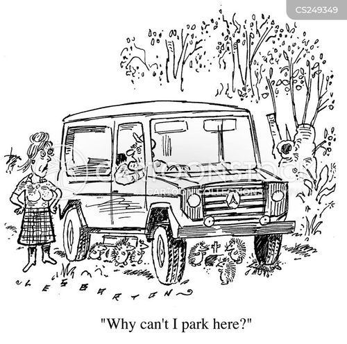 Parking Space Hog Cartoons and Comics - funny pictures from CartoonStock