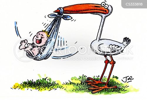 Stork Delivery Cartoons and Comics - funny pictures from CartoonStock