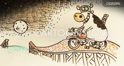 Motorbike Stunt Cartoons and Comics - funny pictures from CartoonStock