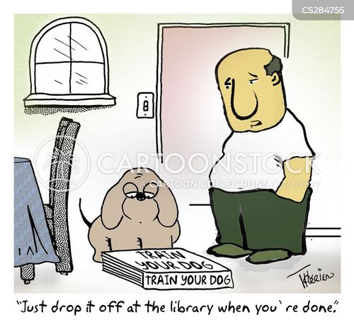 Dog Training Manual Cartoons and Comics - funny pictures from CartoonStock
