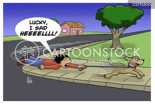 Dog Walk Cartoons and Comics - funny pictures from CartoonStock