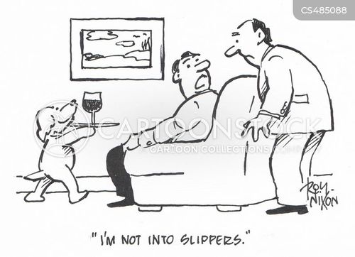 Fetching Slippers Cartoons and Comics - funny pictures from CartoonStock