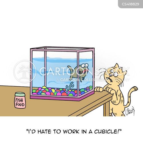 Cubicle Fish Tank Cartoons and Comics - funny pictures from CartoonStock