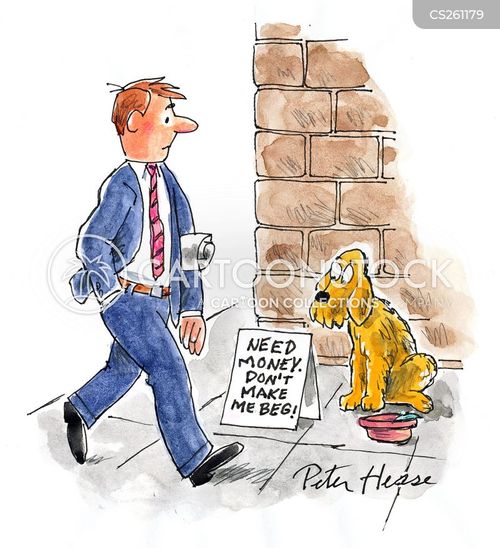 Begging Dog Cartoons and Comics - funny pictures from CartoonStock