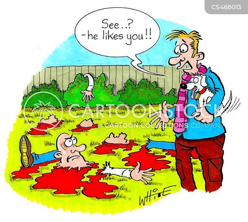 Dog Attack Cartoons and Comics - funny pictures from CartoonStock