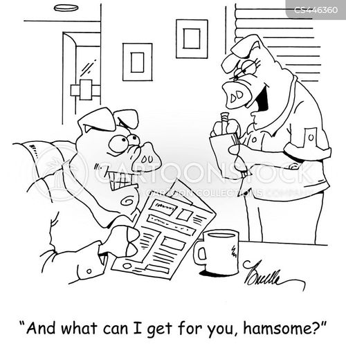 Cured Ham Cartoons and Comics - funny pictures from CartoonStock