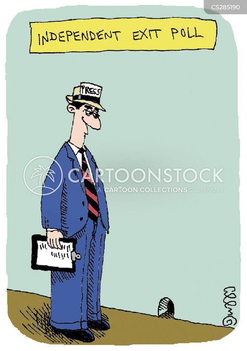 Exit Poll Cartoons and Comics - funny pictures from CartoonStock