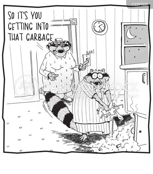 Rubbish Night Cartoons and Comics - funny pictures from CartoonStock