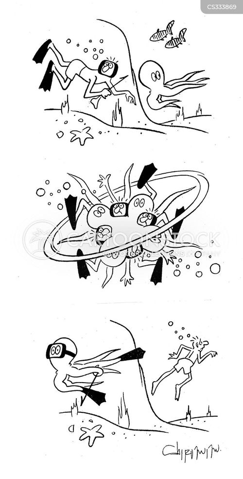 Breathing Underwater Cartoons and Comics - funny pictures from CartoonStock