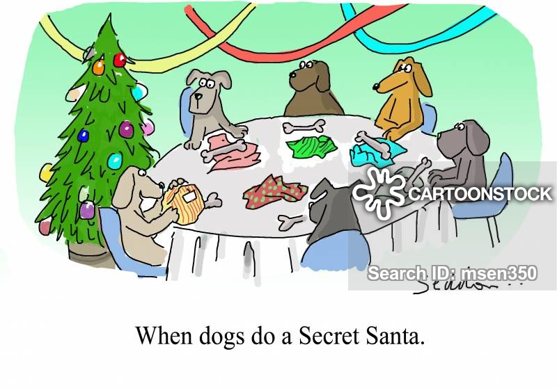 Secret Santa Cartoons and Comics - funny pictures from CartoonStock