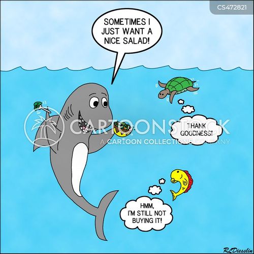 Seafood Salad Cartoons and Comics - funny pictures from CartoonStock