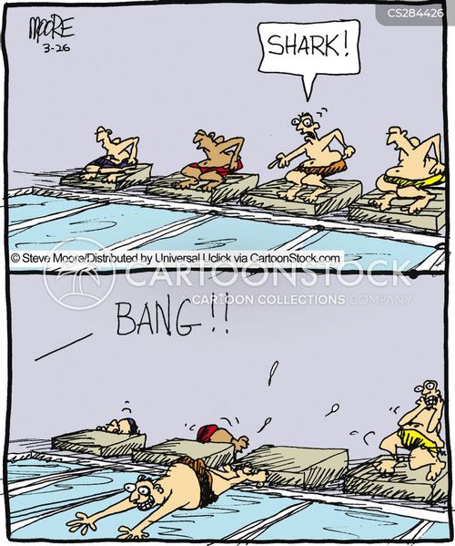 Swim Races Cartoons and Comics - funny pictures from CartoonStock