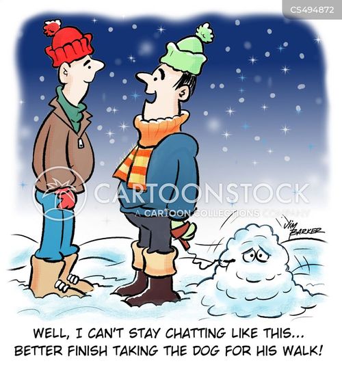 Winter Walk Cartoons and Comics - funny pictures from CartoonStock