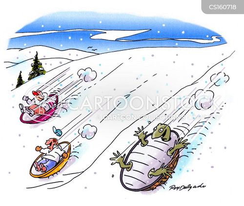 Tobogganing Cartoons and Comics - funny pictures from CartoonStock