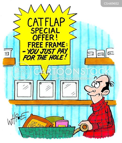 Cat Flap Cartoons and Comics - funny pictures from CartoonStock