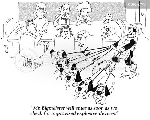 Bomb Detector Dog Cartoons and Comics - funny pictures from CartoonStock