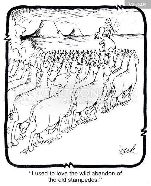 Stampeding Cartoons and Comics - funny pictures from CartoonStock