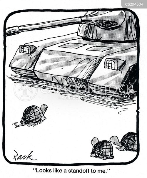 Standoff Cartoons and Comics - funny pictures from CartoonStock