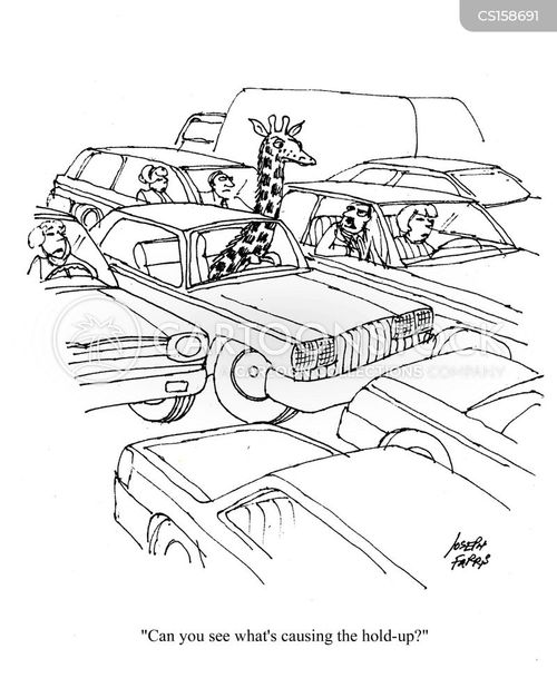 Holding Up Traffic Cartoons and Comics - funny pictures from CartoonStock