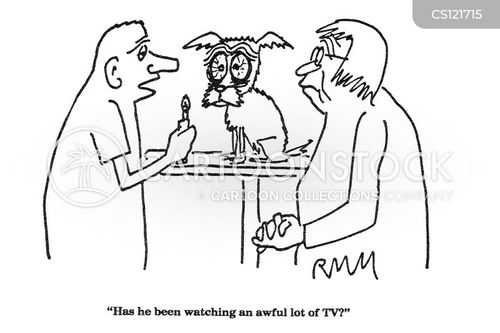 Too Much Tv Cartoons and Comics - funny pictures from CartoonStock