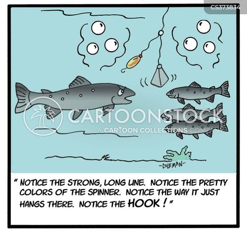Setting The Hook Cartoons and Comics - funny pictures from CartoonStock