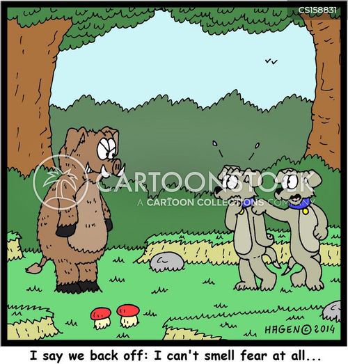 Smelling Fear Cartoons and Comics - funny pictures from CartoonStock