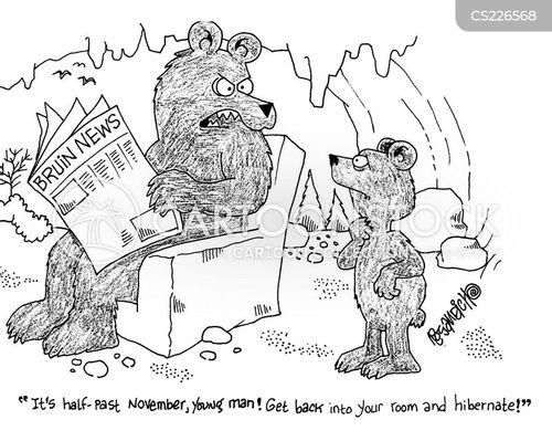 Bear Hibernation Cartoons and Comics - funny pictures from CartoonStock