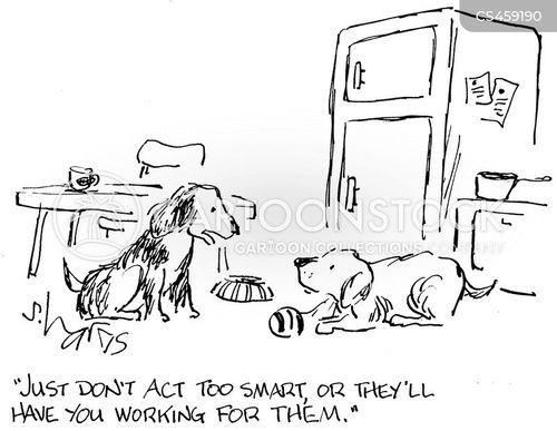 Dog Intelligence Cartoons and Comics - funny pictures from CartoonStock
