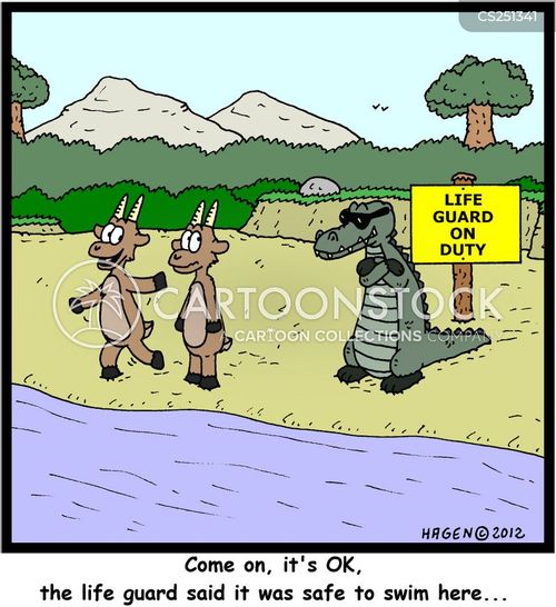 River Safety Cartoons and Comics - funny pictures from CartoonStock