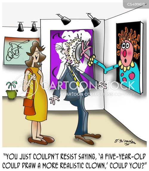 Art World Critique Cartoons and Comics - funny pictures from CartoonStock