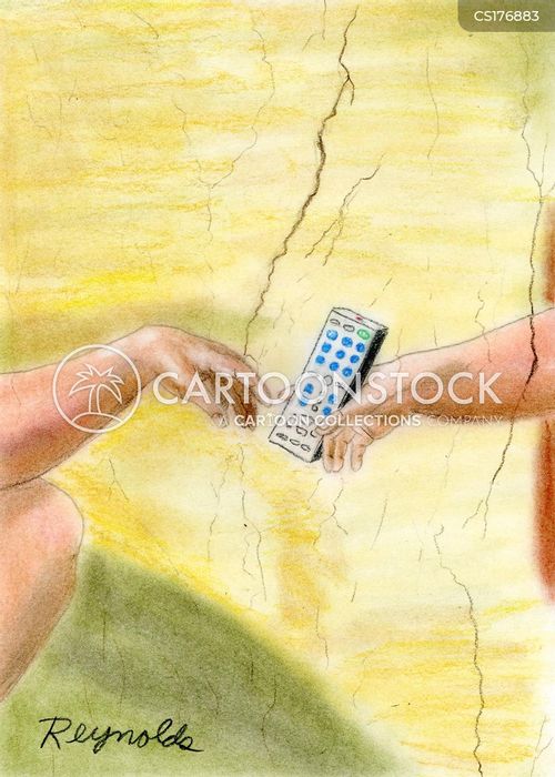 Television Remote Cartoons and Comics - funny pictures from CartoonStock