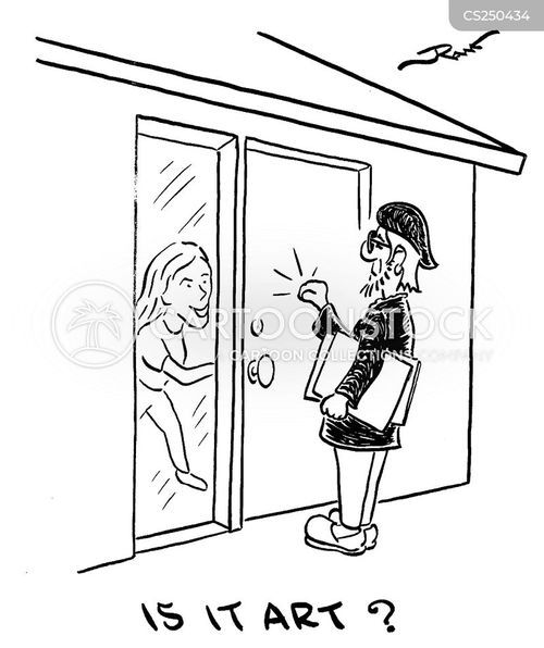 Answering The Door Cartoons and Comics - funny pictures from CartoonStock