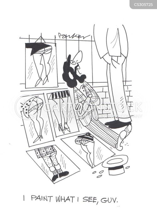 Pavement Artist Cartoons and Comics - funny pictures from CartoonStock