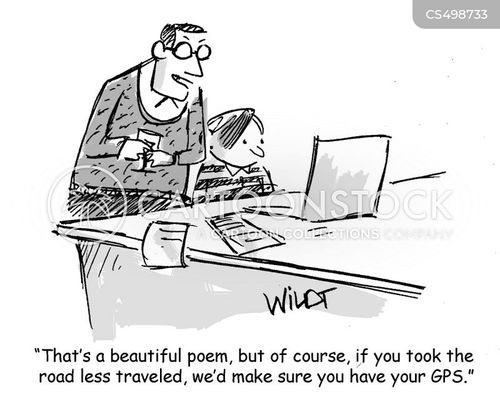 Road Less Traveled Cartoons and Comics - funny pictures from CartoonStock