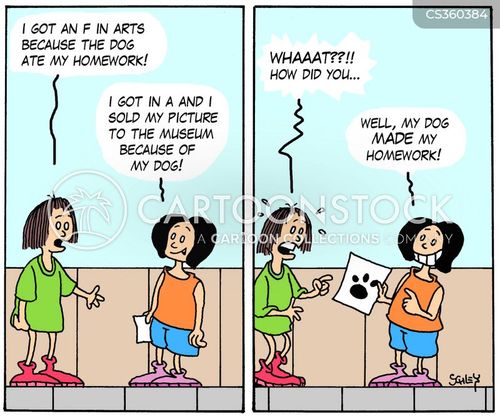 Dog Ate Homework Cartoons and Comics - funny pictures from CartoonStock