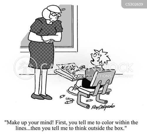 Outside The Lines Cartoons and Comics - funny pictures from CartoonStock