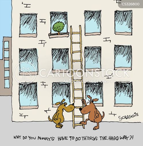 Hard Way Cartoons and Comics - funny pictures from CartoonStock