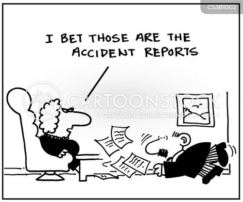 Accident Report Cartoons and Comics - funny pictures from CartoonStock