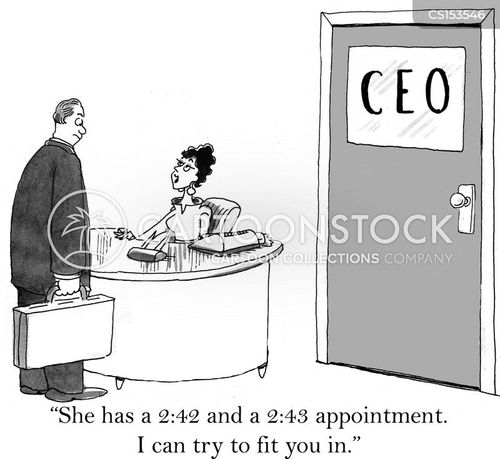 Busy Receptionist Cartoon