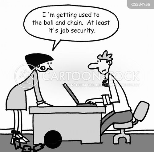 Chained To A Desk Cartoons and Comics - funny pictures from CartoonStock