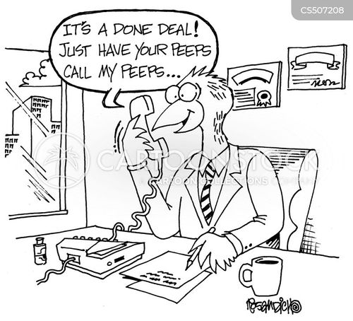 Done Deal Cartoons and Comics - funny pictures from CartoonStock