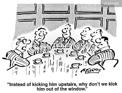 Kicking Out Cartoons and Comics - funny pictures from CartoonStock